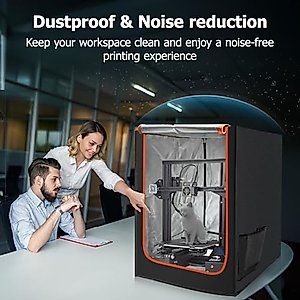 3D Printer Enclosure with LED Lighting, Fireproof Dustproof Tent Constant Temperature Protective Cover for Creality Ender 3/Ender 3 Pro/Ender 3V2/Ender 3S1/Neo/Anycubic Elegoo, Medium