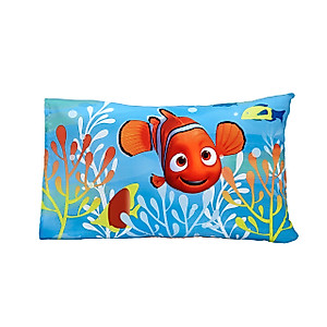 Disney Finding Dory 4 Piece Toddler Bedding Set, Blue/Orange/Yellow