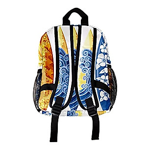 suojapuku Small Backpack,Mini Backpack Lightweight Backpack,surfboard Printing Small Daypack Travel Rucksack