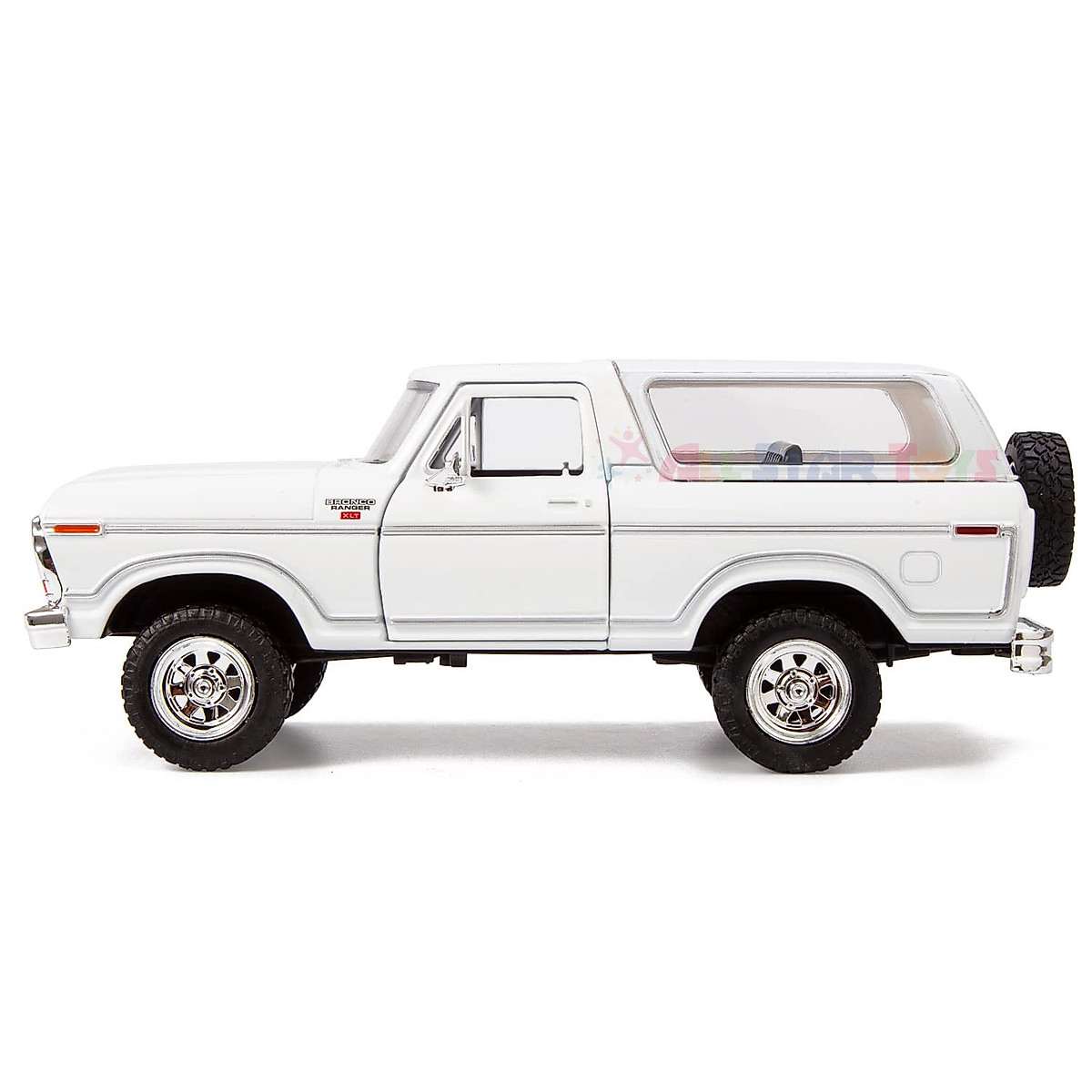 1978 Ford Bronco 1:24 Diecast Model Car White SUV SUT Truck Motormax All Star Toys Exclusive 79371