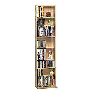 Atlantic 74735728 Summit CD DVD Shelf For Inside, Media & collectable storage, Engineered Wood, Maple, FURNITURE