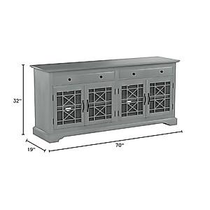Craftsman 70" Media Unit, 70"W X 19"D X 32"H, Earl Grey Finish, (Set of 1) (375-9)