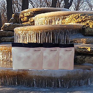 Ghiaccio Reusable Ice Bag - Premium Ice Storage Bags, Plastic Free and BPA Free, Freezer Safe and Leakproof Silicone for Long-Lasting Freshness (Pack of 3)