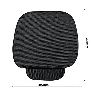 DEALPEAK Breathable Ice Silk Car Seat Cushions Four Seasons General Car Interior Anti-Skid Seat Covers Office Chair Mat (1PC Black)