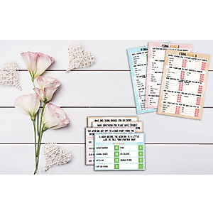 Pazag Bridal Shower Friendly Feud Quiz Tabletop Game, for 10 Players, Adult Age Range, Includes Cards, Unisex, 1.0 Unit Count