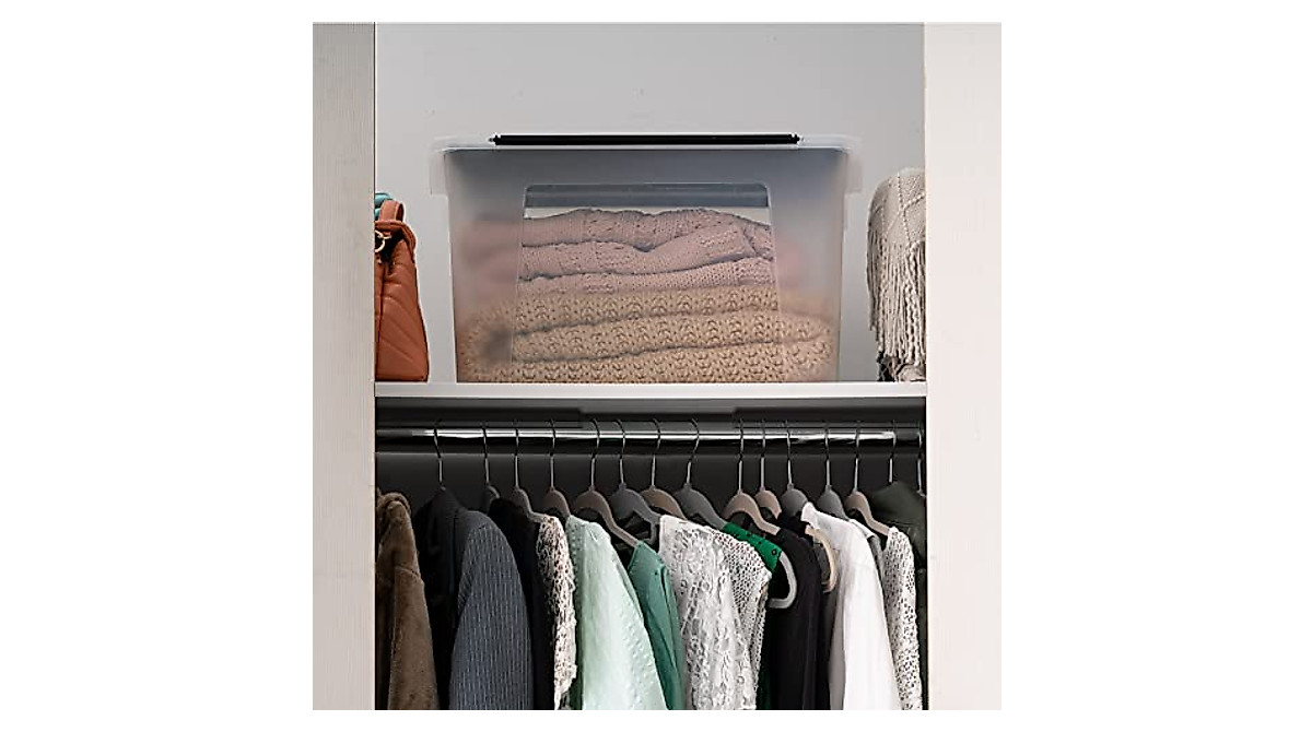 IRIS USA 50.72qt Storage Bin with Wing-Lid