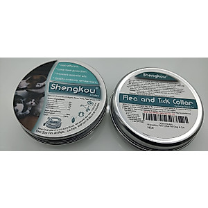 ShengKou Flea and Tick Collar for Dogs and Cats - Safe and Natural Prevention and Control of Pests on Puppies and Kittens - Waterproof - Free Comb - 2-Pack (13.8 in & 27.5 in)