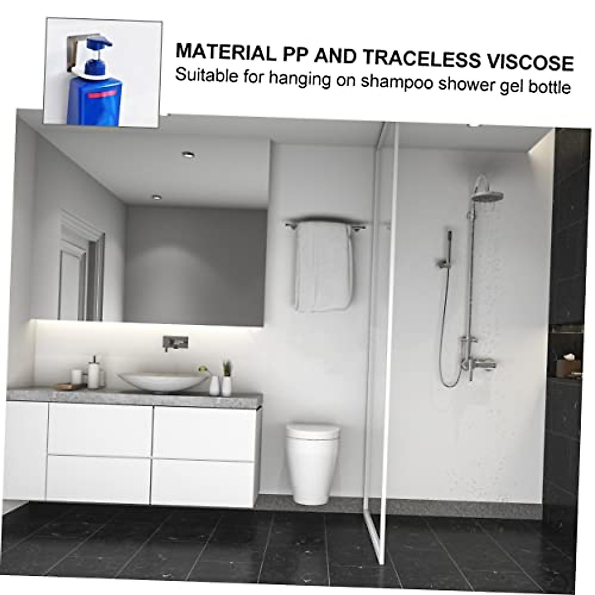 Cabilock 6 Pcs Shower Gel Holder Hanging Storage Shelves Body Wash Container Hanging Storage Racks Storage Brackets Trace-free Storage Holders Pp Wall-mounted Storage Racks Detergent Racks