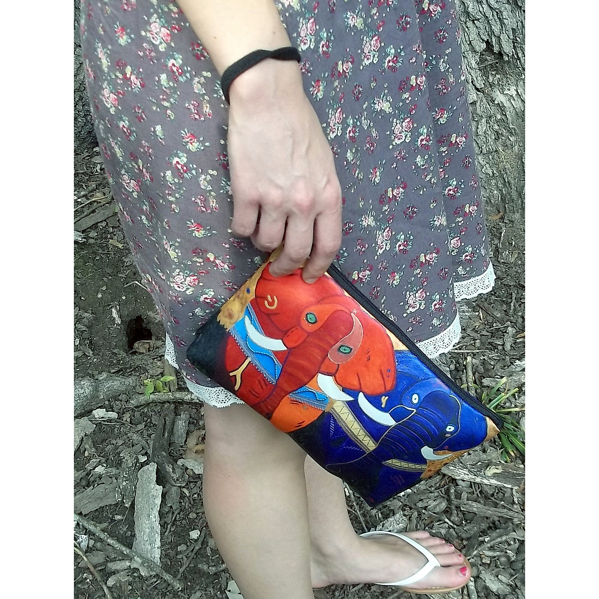 Red Panda Large Wristlet - From My Original Painting, Support Wildlife Conservation, Read How