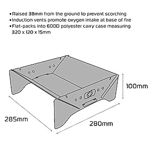 Oxford FirePit (inc case) Compact Flat-Pack Barbeque Grill