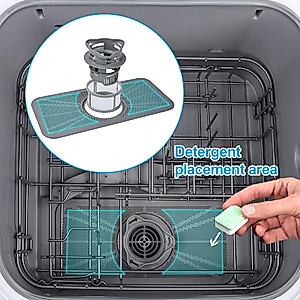 Countertop Dishwasher, IAGREEA Compact Portable Dishwasher With 7 Washing Programs, Auto Water Injection, Anti-Leakage, Fruit & Vegetable Soaking, For 4 Sets of Tableware