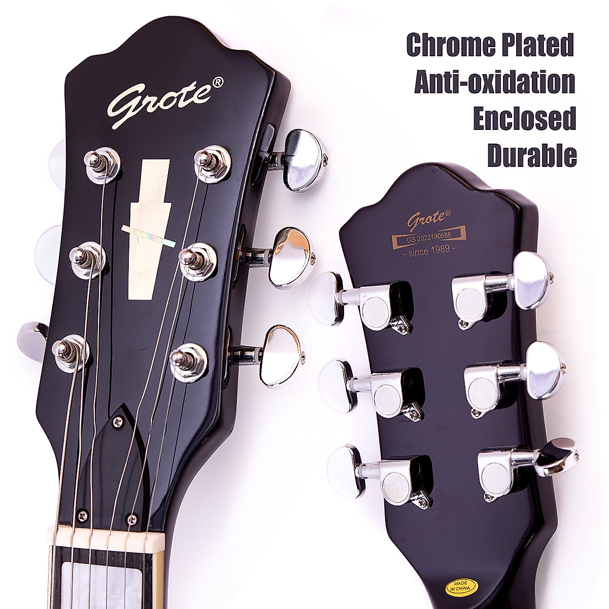 Grote Guitar Metallic Paints Solid Body Electric Guitar with Gigbag Picks (Yellow)