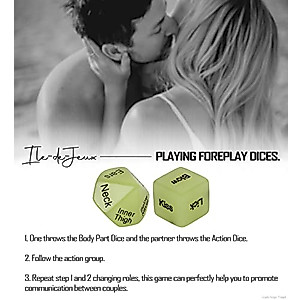 Ile-de-Jeux 5 Sex Dice Set, Sex Dice for Couples Naughty Adults, Sex Games, Funny Sexy Game, Sex Toy Stuff. Sex Position Dice.