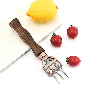Ice Pick Stainless Steel with Safety Wooden Handle, Creative Skull Ice Pick Japanese Style Ice Crusher Ice Chipper for Bars and Kitchen Tool, Bar Accessories - 7.08 Inch