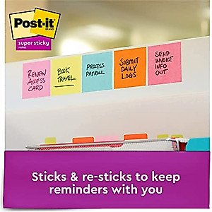 Post-it Super Sticky Pop-up Notes, 3x3 in, 10 Pads, 2x the Sticking Power, Supernova Neons, Bright Colors, Recyclable (R330-10SSMIA)