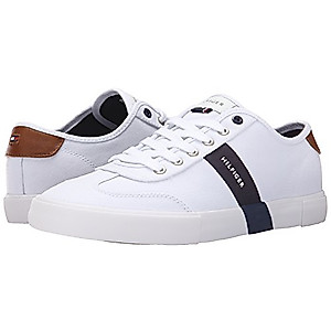 Tommy Hilfiger Men's Pandora Sneaker, White Canvas 137, 12M