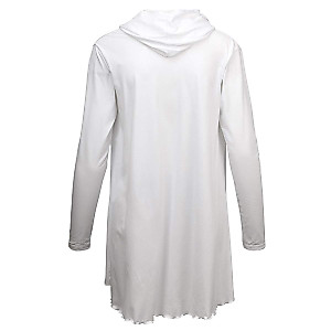 UV SKINZ Women’s Hooded Resort Wrap with UPF 50+ Sun Protection – Sun Shawl, Travel Wrap, Sun Coverups for Women - 2XL - White