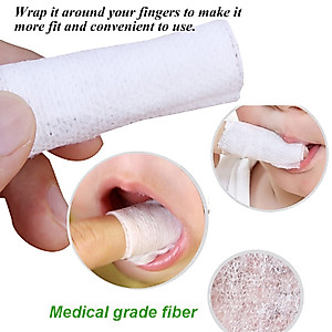 Serlife Baby Teeth Soft Gauze Infant Finger Clean Oral Toothbrush 120Pcs Infant Mouth Cleaner for 0-36 Months