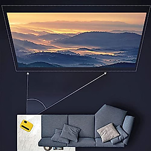 Mini WiFi Projector,LED USB Connection 1080P Inbuilt Speaker Portable Projector with Inbuilt Speaker for Home Camping Travel 100?240V,Bright Yellow(US Plug)