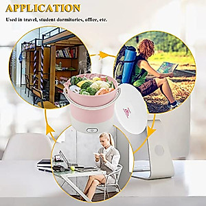 Foldable Electric Cooker, Mini Collapsible Heating Pot Electric Kettle Water Boiling Pot with Steamer for Travel 100-240V