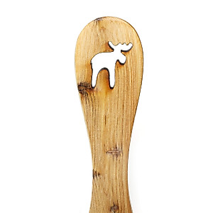 Butter knife - Handmade from Nordic untreated Juniper wood - Unique Elk Shape Handle