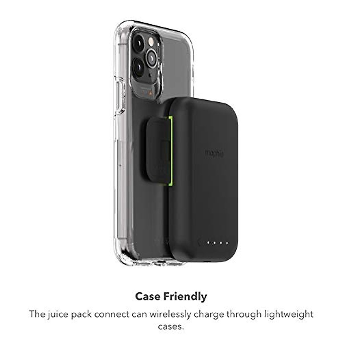 mophie Juice Pack Connect Compact - containing a Portable 5,000mAh Battery with Dual Purpose Stand - Made for Qi-Enabled Smartphones - Black