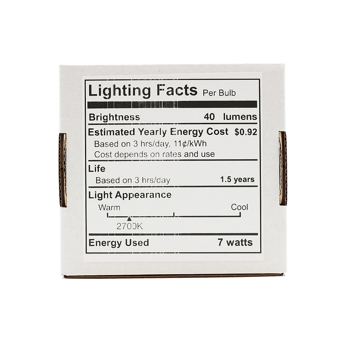 Creative Hobbies 3228x25-7 Watt, C7 Night Light, 40 Lumens, Long Life, Clear, E12 Candelabra Base, C7 Replacement Bulbs, Incandescent Light Bulb | 25 Pack