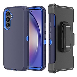 TASHHAR Phone Case for Samsung Galaxy A54 5G case,Heavy Duty Hard Shockproof Armor Protector Case Cover with Belt Clip Holster for Samsung A54 5G 2023 Phone Case (Navy Blue)
