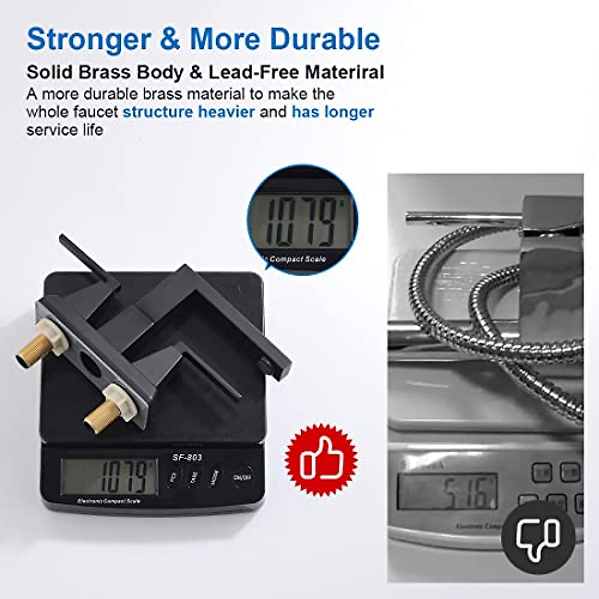 BRAVEBAR 4in Black Bathroom Faucet - 2 Handles Centerset Faucet Bathroom 2 or 3 Hole Bathroom Vanity Sink Faucets with Pop-up Drain | 360° Swivel Spout Leadfree Bathroom Faucet Matte Black