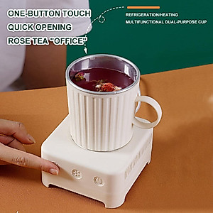 drink cooler, coffee warmer, mug warmer, two-in-one portable smart mug, beer drink quick cold cup, car cold drink cup, chilled cooling drink quick cold water cup, suitable for coffee, canned drinks