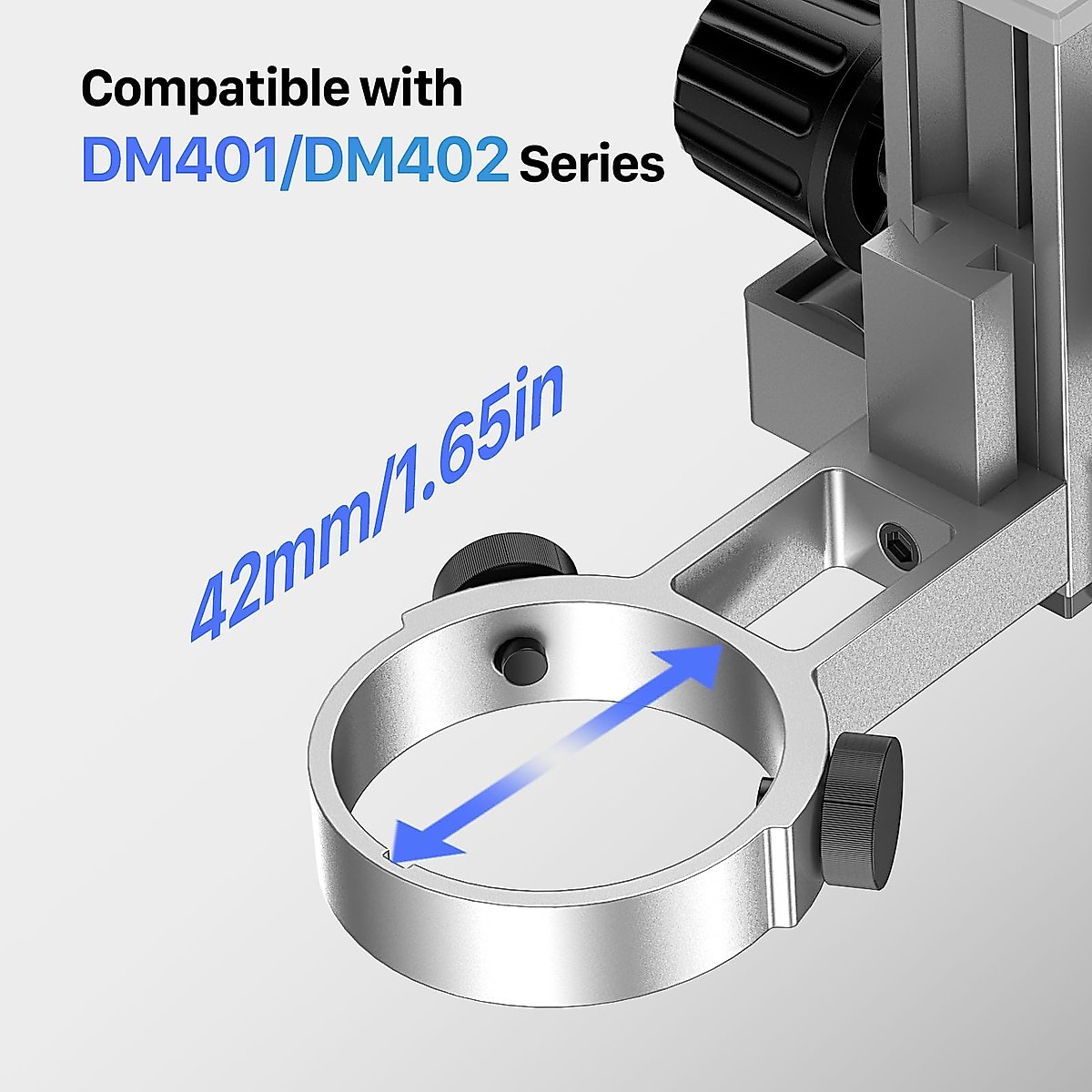 TOMLOV Digital Microscope 13" Pro Boom Stand Base BS04, 42MM(1.65INCH) Diameter Holder Ring for DM401 DM402 Pro Max DM9 DM201 DM202 DM501 Arm LCD Coin Microscope 2k Digital Magnifier