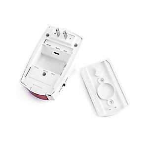 QWORK Power Failure Alarm, 2 Pack, 118 db Loud Siren with LED Light, 110V to 220V, Off/On Alert