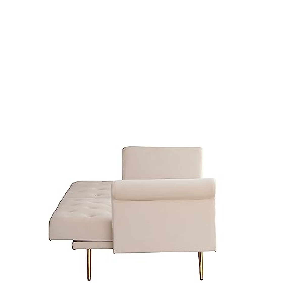 Eafurn Futon Couch Bed Sleeper Loveseat, Convertible Folding Sofa with Armrest, Adjustable Backrest, Modern 2 Seater Upholstered Love Seat Sofa & Couch for Small Space, Living Room