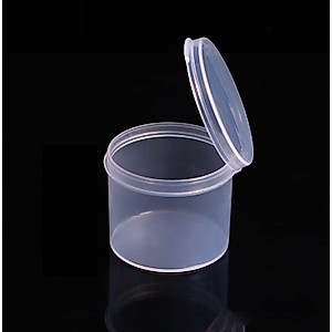 YSJJZRL 10 Pcs Plastic Clear Cylinder Storage Containers Case with Lids for Storage of Small Items, Crafts, Jewelry, Hardware