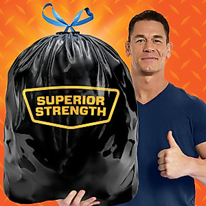 Hefty Strong Large Trash Bags, Black, 30 Gallon, 28 Count