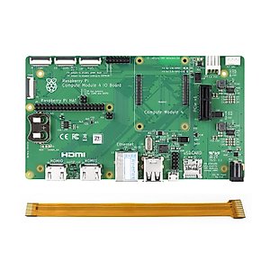 Waveshare Compute Module 4 IO Board Pack with RPi Zero V1.3 Camera Cable 15 CM (No WiFi) Compatible with Raspberry Pi Compute Module 4