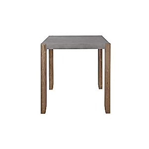 Alaterre Furniture Newport 36" H Faux Concrete and Wood Counter Height Dining Table