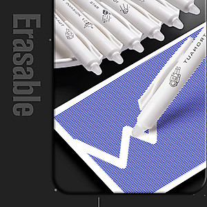 DRMAVI Cute Erasable Pens black,Gel Pens Erasable,Retractable Astronaut Pen with Eraser,Fine Point 0.5mm,White Barrel,Smooth Writing Pens for Note Taking,Journal,Planners (Blue ink)