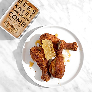 7oz Acacia Honeycomb, 100% Edible Raw Honeycomb in Double Sealed Packaging, Gluten Free Paleo Gourmet Gift