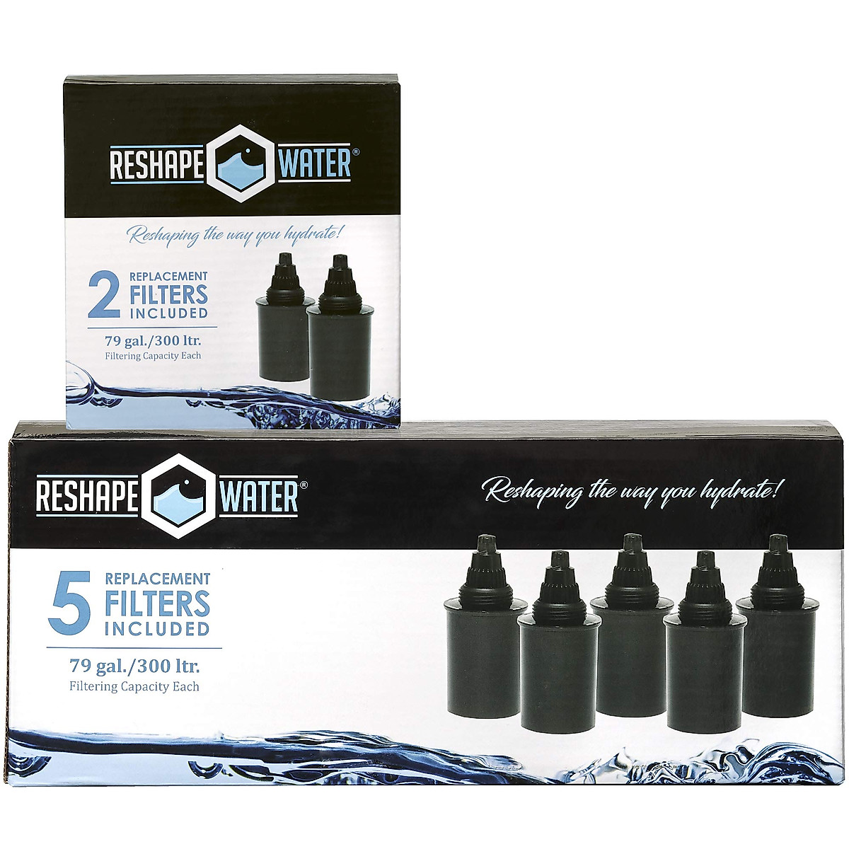 Reshape Water Pitcher Filter Replacement Cartridge (2 Pack)