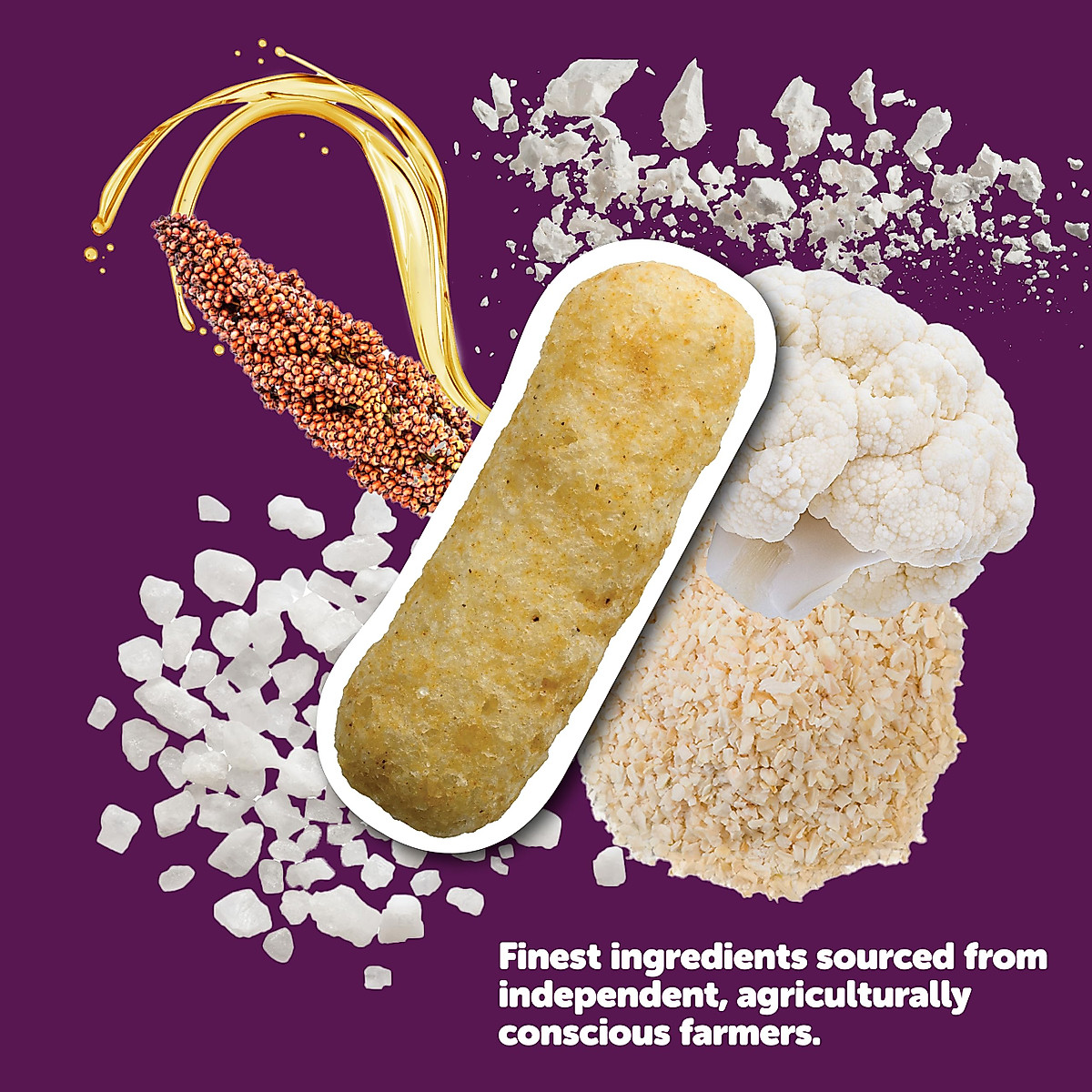 Vegan Rob's Cauliflower Puffs Clean & Sustainable with a Great Veggie Taste - Plant-Based & Gluten Free Healthy Snacks for Kids & Adults - 4 Count (3.5 Ounce)