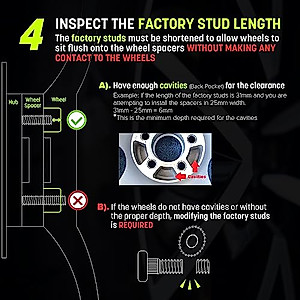 1.5 Inch (38mm) Wheel Spacers 6x5.5 Compatible For GMC Jimmy C15 K15 K1500 K1500 Suburban, Chevy Blazer K1500, For Jeep Cherokee, International Scout (2pc 108mm 7/16-20 Studs) 6x139.7 Spacer