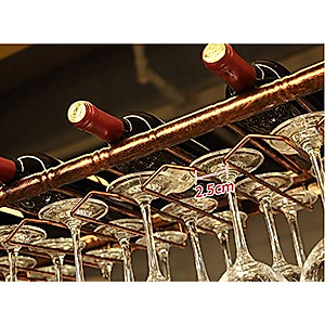 Stylish Simplicity Wine Rack Cup Holder Bar Counter Hanging Wine Glass Holder, PIBM, Bronze, 100 * 30cm