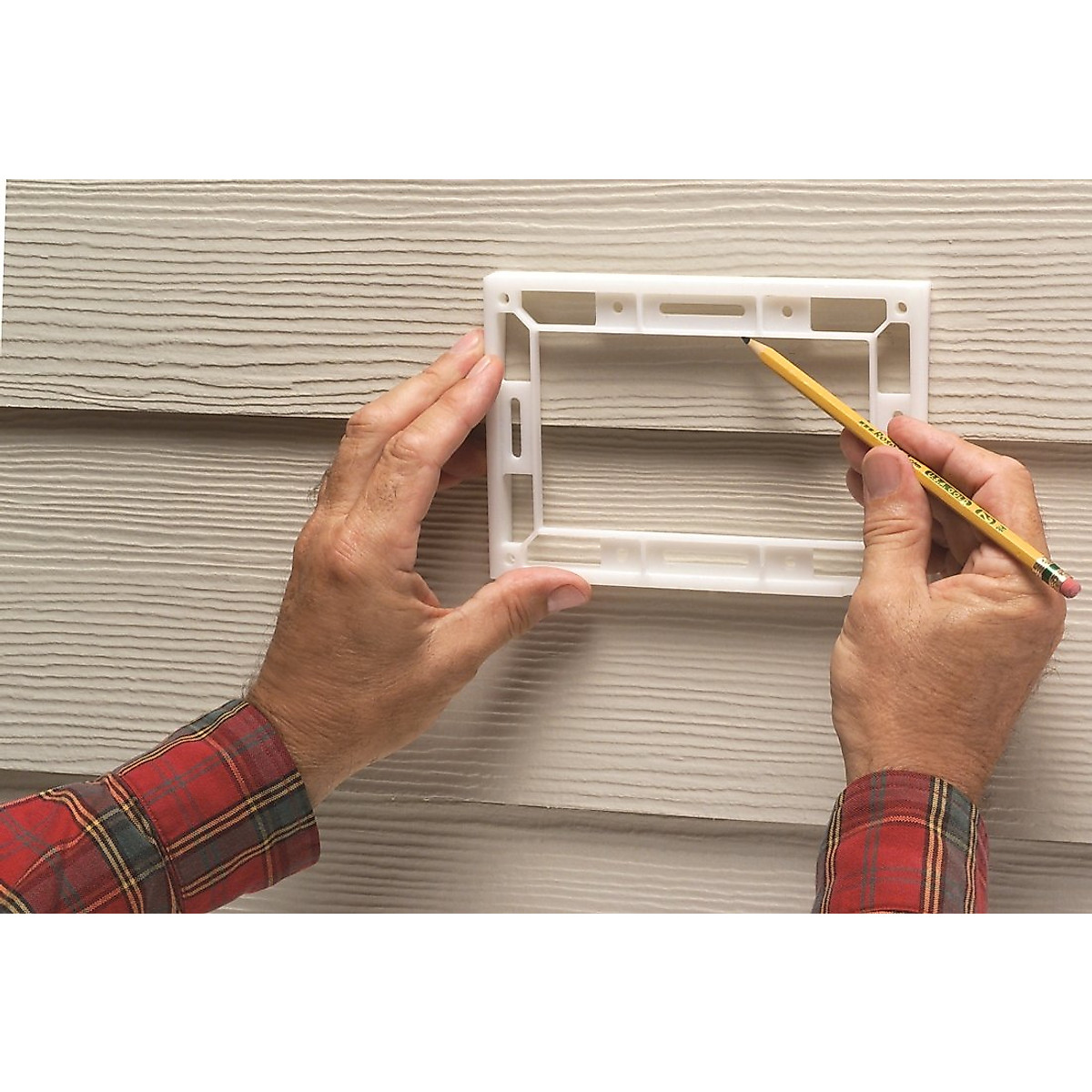 Arlington DBHR141-1 Outdoor Electrical-Box Adapter Plate for Existing Siding Retrofit Construction, Horizontal, 1/2-Inch Lap