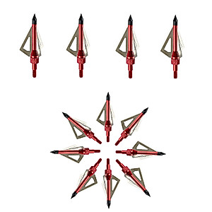 TIT-COYO 20 22 Inch Crossbow Bolts and Crossbow Broadheads Set Carbon Crossbow Arrows for Hunting and Outdoor Practice, 12pcs Red Arrows 12pcs Broadheads(24 Pack) (20)