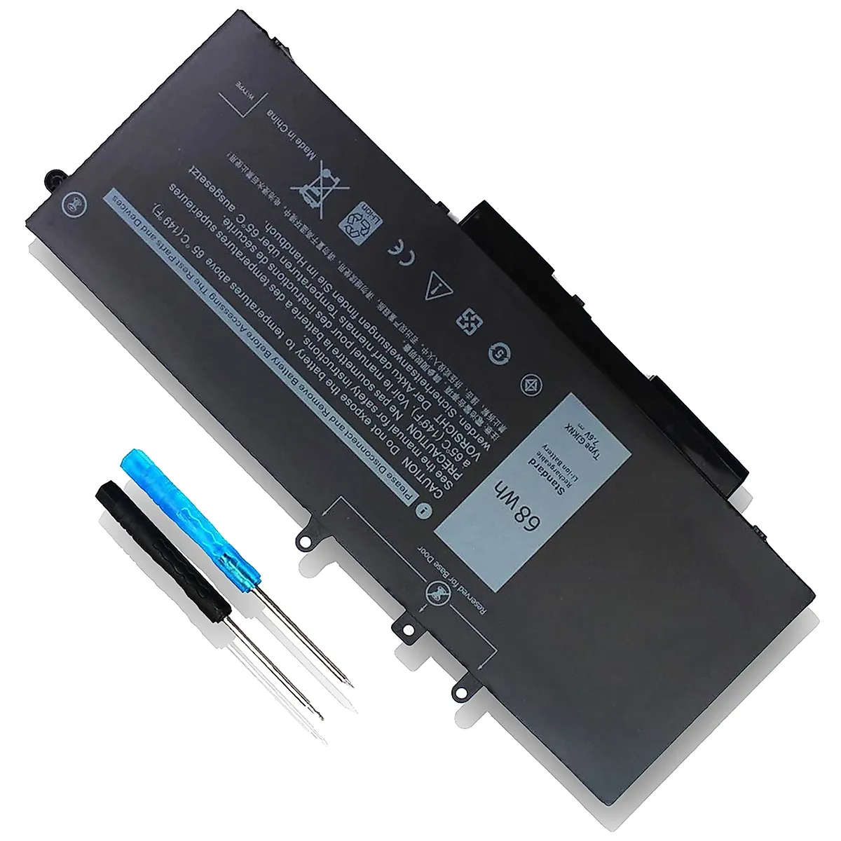 Uziyockn 68Wh GJKNX Battery for Dell Latitude 5280 5480 5490 5290 5580 5288 5488 5491 5495 5590 5591 E5480 E5580 E5590 E5490 Precision 15 3520 3530 GD1JP DY9NT 0DY9NT 5YHR4 451-BBZG 7.6V 4-Cell