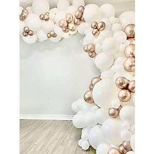 Janinus White Balloons Party Balloons 5 Inches Matte White Balloons Mini Balloons 50 PCS Small White Color Party Balloons Latex Balloons Birthday Balloons for Party