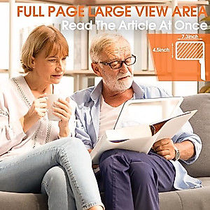 Large Magnifying Glass with Light, Full Page 5X Magnifier 48LED Cold & Warm Light with 3 Modes, Folding Handheld Illuminated Lighted Magnifier for Seniors Low Vision Reading Inspection (Full Page)