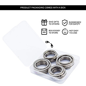 Teskyer Flat Key Ring, 40 Pack 4 Sizes Split Metal Key Rings for Organizing Home Car Office Keys and Accessories, Silver (0.98INCH, 1.10INCH, 1.25INCH, 1.37INCH)