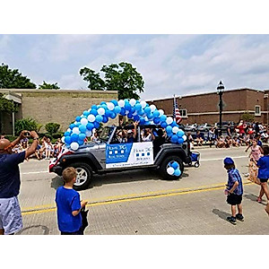 KADBANER White Blue Light Blue Balloons,100-Pack,12-Inch Latex Balloons